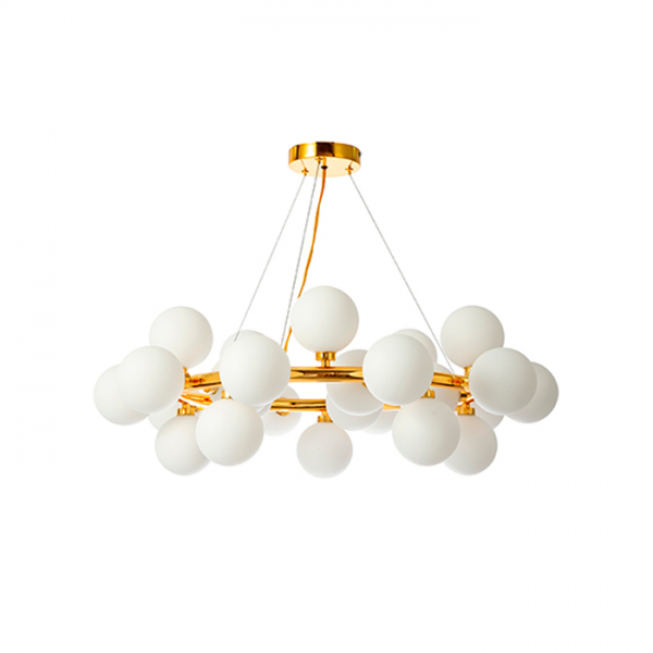 Lustre / Pendente Fancy Dourado Com Cristais – Skylight REF: 3013-1 ...