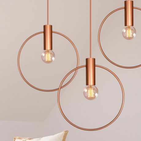 Pendente Circular Preto ou Cobre – Itamonte Ref: 480 – Vip Luz